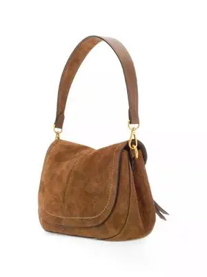 GIANNI CHIARINI Helena Round Suede Tote Bag - Brown
