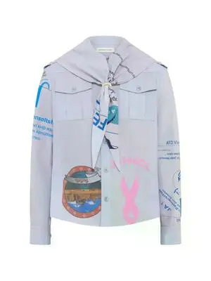 MARINE SERRE Scout Patchwork Shirt
