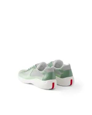 Prada America's Cup Sneakers In Patent Leather And Technical Fabric