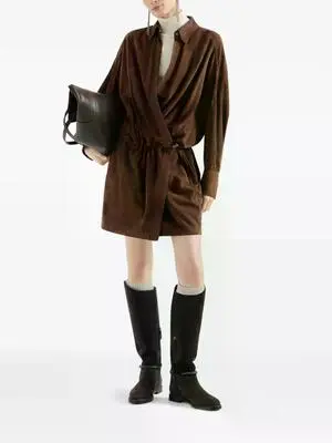 Brunello Cucinelli Suede Shirt Dress
