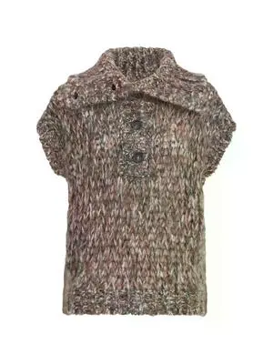 Brunello Cucinelli Malfilé Mohair Turtleneck Sweater Vest