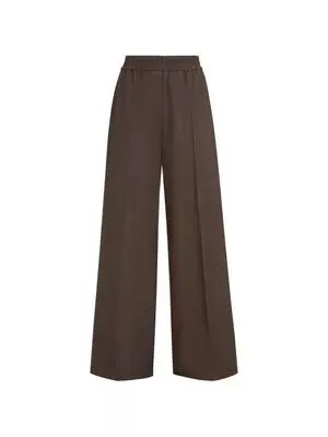 Brunello Cucinelli Tropical Luxury Wool Loose Track Trousers