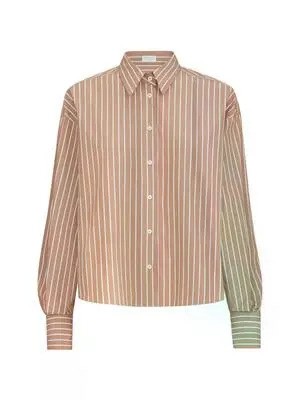Brunello Cucinelli Striped Cotton Poplin Shirt