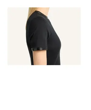 COURREGES Vinyl-trim Logo-patch T-shirt