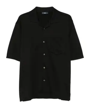 Herno Chest-pocket Short-sleeved Button-up Shirt