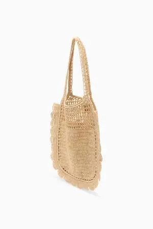 Ulla Johnson Marina Raffia Flat Tote Handbag - Natural