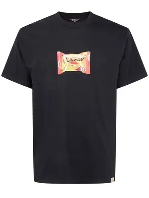 Carhartt Work In Progress T-shirt Short Sleeves "road Side Snack - Black