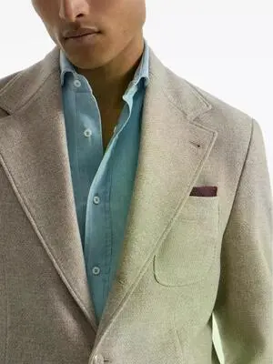Brunello Cucinelli Silk Chevron Pocket Square - Red