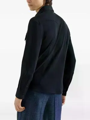 Brunello Cucinelli Cotton-piqué Western Shirt - Blue
