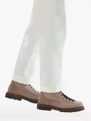 Brunello Cucinelli Suede And Techno Fabric Lace-up Boots