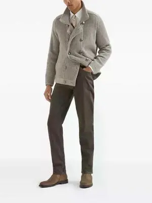 Brunello Cucinelli Garment-dyed Lightweight Denim Trousers - Brown