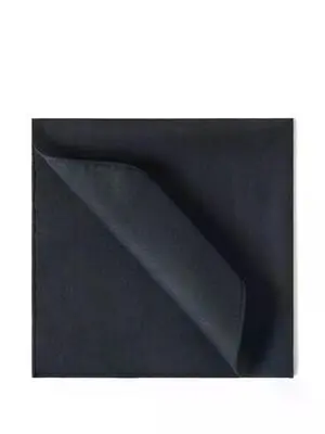 Brunello Cucinelli Virgin Wool And Silk Twill Pocket Square - Blue