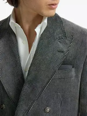 Brunello Cucinelli Logo-print Pocket Square - Grey