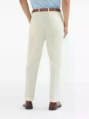 Brunello Cucinelli Sea Island Cotton Narrow Wale Corduroy Trousers With Pleat