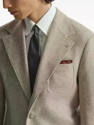 Brunello Cucinelli Regimental Stripe Silk Pocket Square