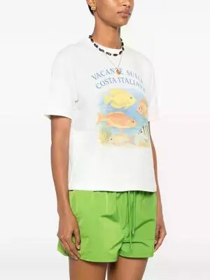 Maje Blanca Fish-print T-shirt