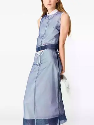 Maje Blanca Miró Drawstring Straight Midi Skirt
