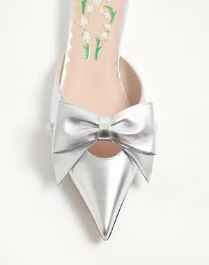 Valentino Garavani Laminated Nappa Bow Mule