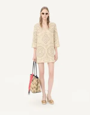 Valentino Garavani Short Dress In Floral Stamp Blanket