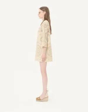 Valentino Garavani Short Dress In Floral Stamp Blanket