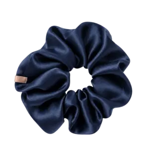 Lunya Washable Silk Classic Scrunchie - Deep Blue