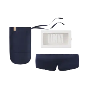 Lunya Washable Silk Weighted Sleep Mask Deep Blue - One-color