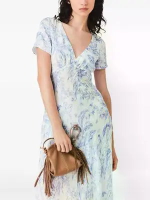 Maje Floral Print Maxi Dress
