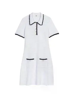 Maje Contrast-trim Mini Dress