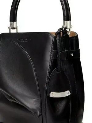 Ralph Lauren Pleated Leather Bucket Bag