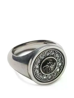 Versace Medusa Crystal Embellished Ring