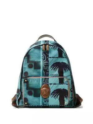 Versace Printed Canvas Backpack