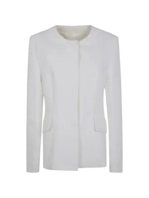 TOTEME Cloqué-effect Fitted Jacket - White