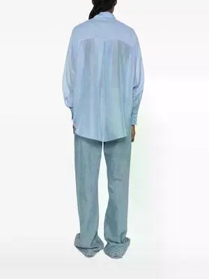 Ermanno Scervino Sheer Floral Embroidered Shirt