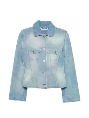 Ermanno Scervino Panelled Raw-edge Denim Jacket - Blue