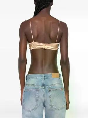 Ermanno Scervino Crossover Front Satin Top