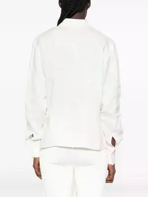 Ermanno Scervino Lace-panelled Tie-fastening Blouse