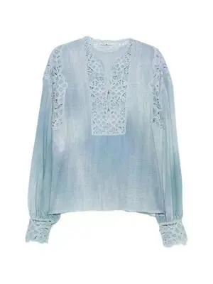 Ermanno Scervino Long Sleeve Blouse - Blue