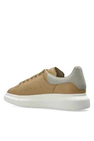Alexander McQueen Leather Logo Sneakers - Beige
