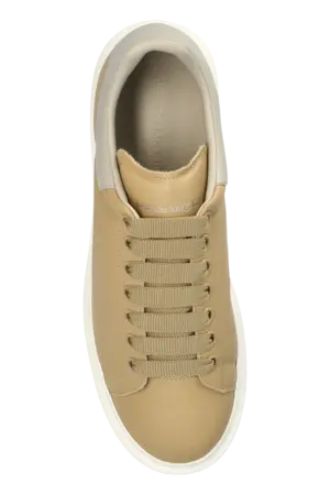Alexander McQueen Leather Logo Sneakers - Beige