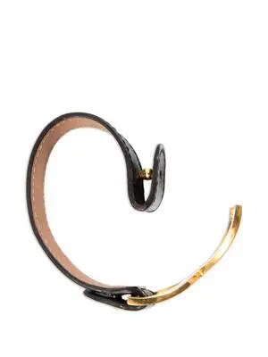 Hermès Leather Infinity Plaque Bracelet