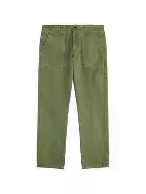 FAY Archive Herringbone Trousers - Green
