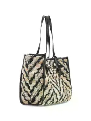 MARCELLA CLUB Marcella Zebra-print Jacquard Shoulder Bag