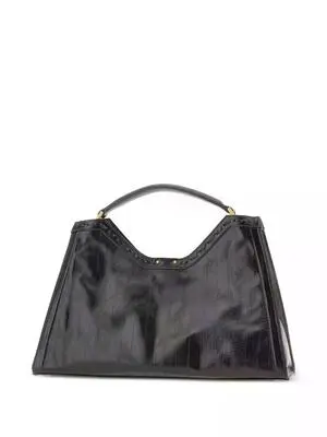 GIANNI CHIARINI Aurora Glossy Leather Shoulder Bag