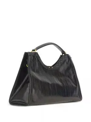 GIANNI CHIARINI Aurora Glossy Leather Shoulder Bag