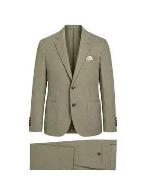 BOB Notch-lapel Single-breasted Suit - Green