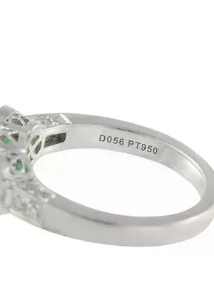 LB EXCLUSIVE Emerald And Diamond Ring In Platinum