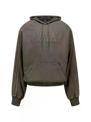 AVAVAV Oversized Hoodie With Embossed Logo - Brown