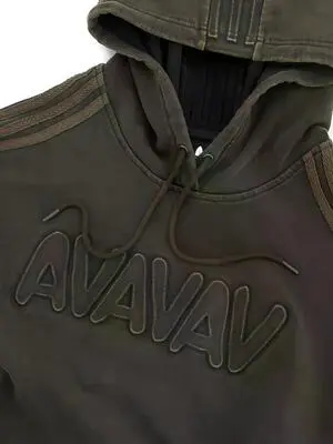 AVAVAV Oversized Hoodie With Embossed Logo - Brown