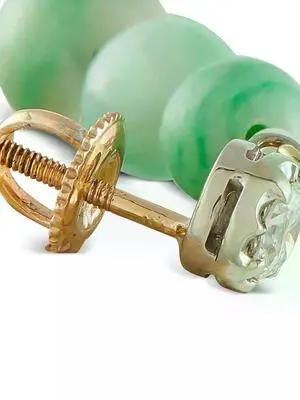 LB EXCLUSIVE 18k Yellow Diamond And Jade Earrings