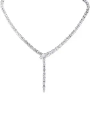 BVLGARI Serpenti Diamond Necklace In 18k White Gold